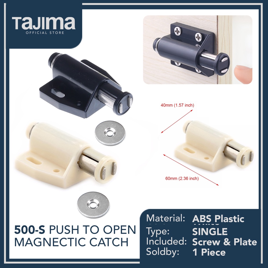 Magnetic Single Push to Open Catch for Cabinets (1's) | Shopee Philippines
