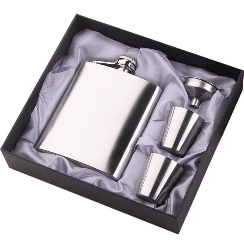 Wine Flask Set w/ Funnel and 2 Shot Glass (No Print) | Shopee Philippines