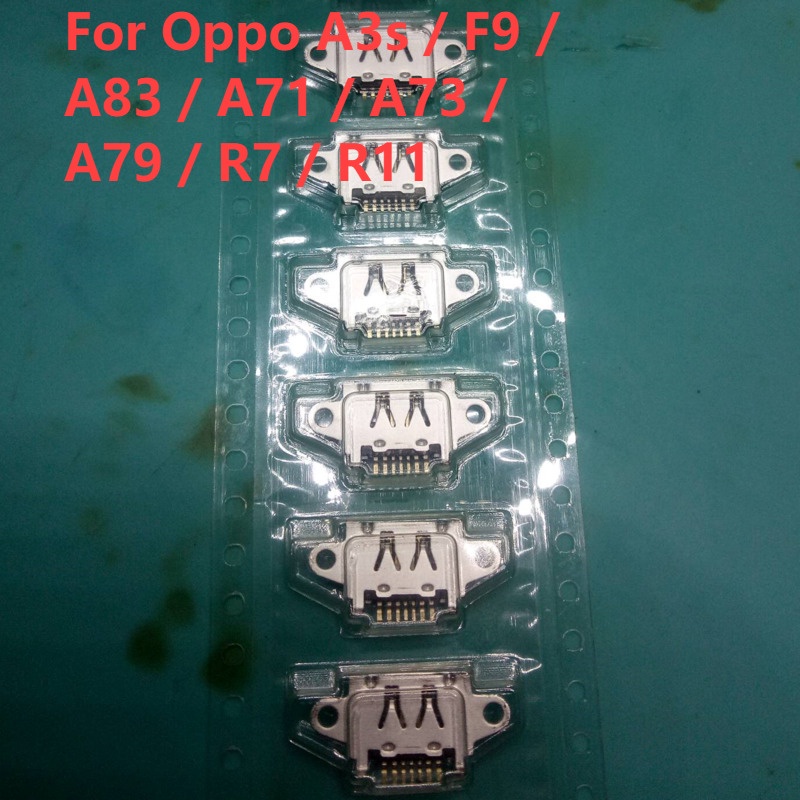 5-50pcs USB Plug In Charging Charger Pin Port For Oppo A3 / F9 / A83 ...