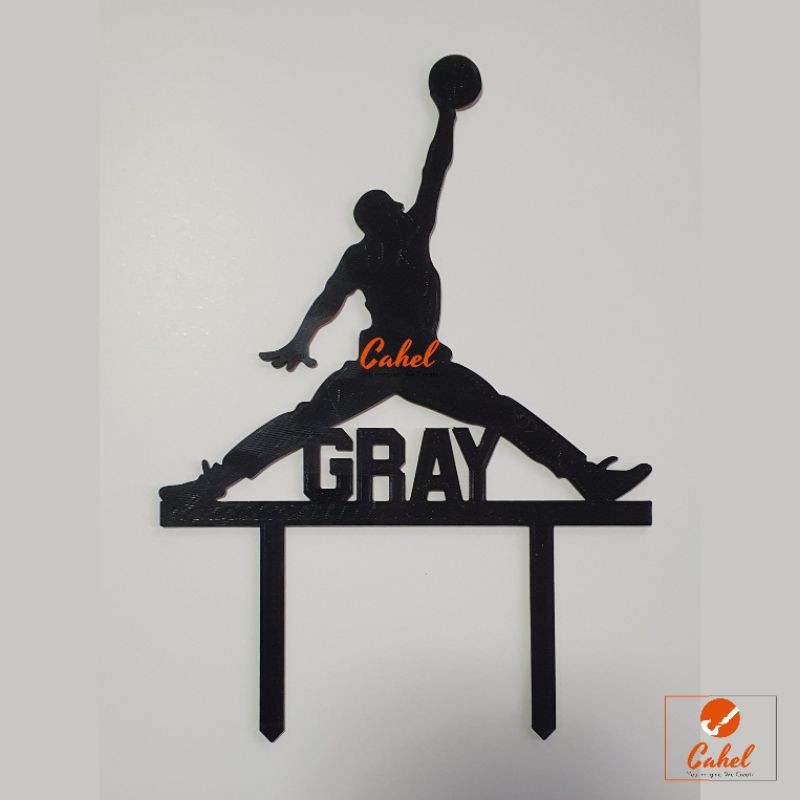 NBA Jordan Basketball Birthday Personalized Custom Cake Topper | Shopee ...