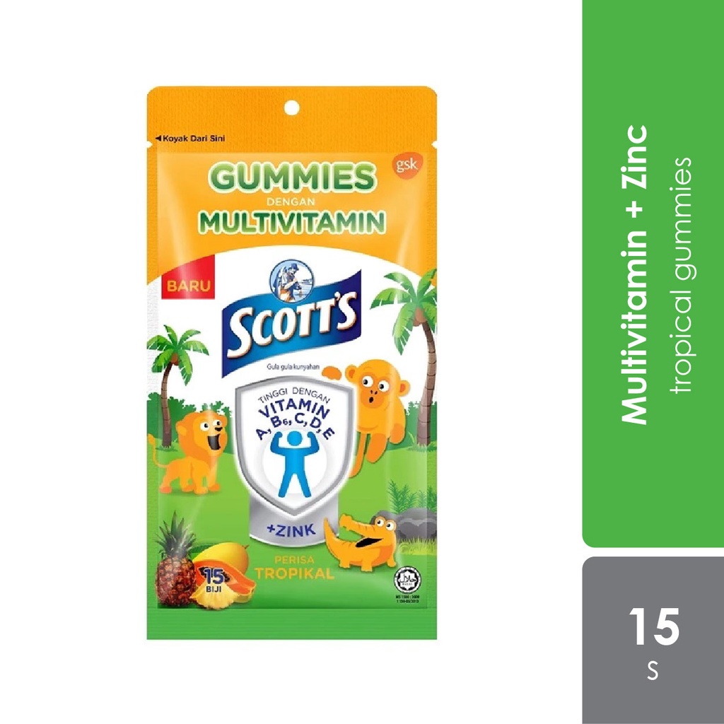 Scotts Multivitamins Gummies Tropical 15s (New) | Shopee Philippines