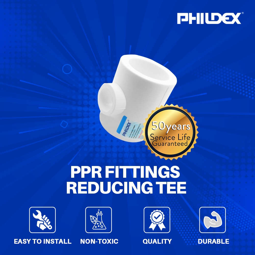 Phildex PPR Fittings Reducing Tee 63x50mm-75x50mm | Shopee Philippines