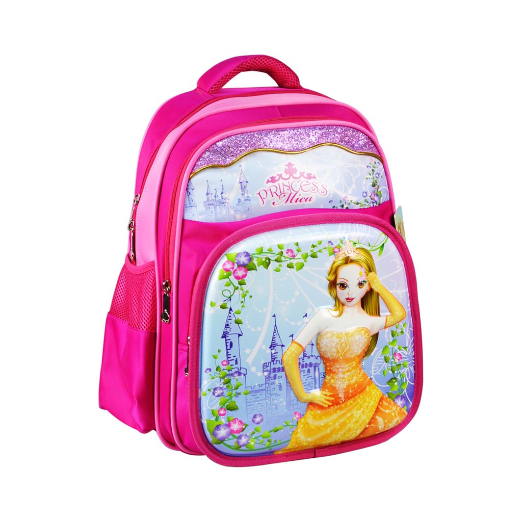PRINCESS MICA BACKPACK WITH SIDE AND FRONT POCKET-EMBOSSED DESIGN ...