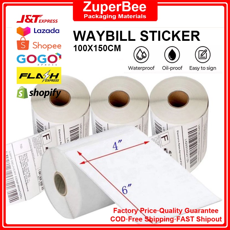 Waybill Sticker A6 100x150cm 500pcs Courier Thermal Sticker Paper ...