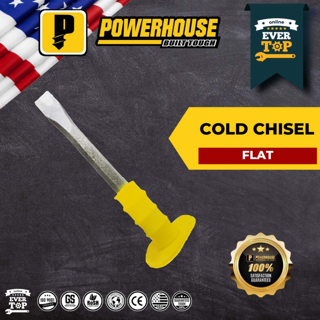 POWERHOUSE COLD CHISEL W/ PVC PROTECTOR (FLAT) | EverTop Online ...