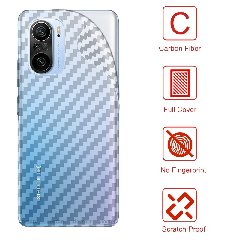 3D Transparent Carbon Fiber Sticker Film For Xiaomi Mi POCO C75 C65 C40 ...