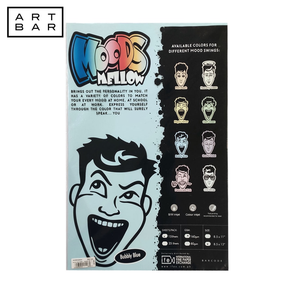 Moods Fine Paper L 160Gsm 15S Mellow Bubbly Blue - Art Bar PH | Shopee ...