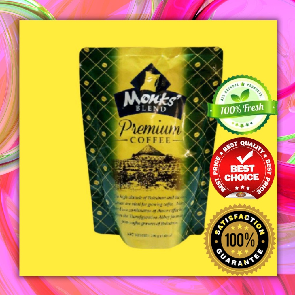 Coffee ground Monks' Blend Premium Coffee 450grams pack | Shopee ...