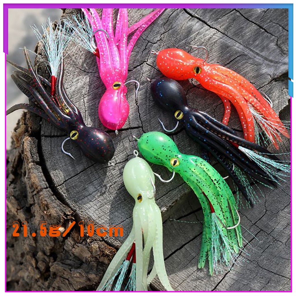 【NYA】21.5g/10cm luminous squid bait bionic octopus bait octopus bait ...