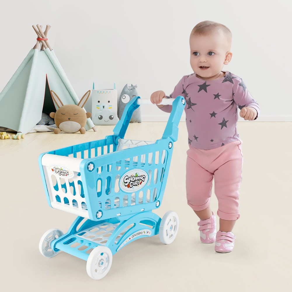 Big Size Simulation Shopping Cart Trolley Supermarket Pretend Play Set ...