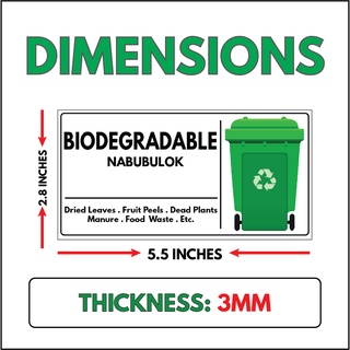 Garbage Bin Signs/Labels, Waste Disposal Segregation Labels | Shopee ...