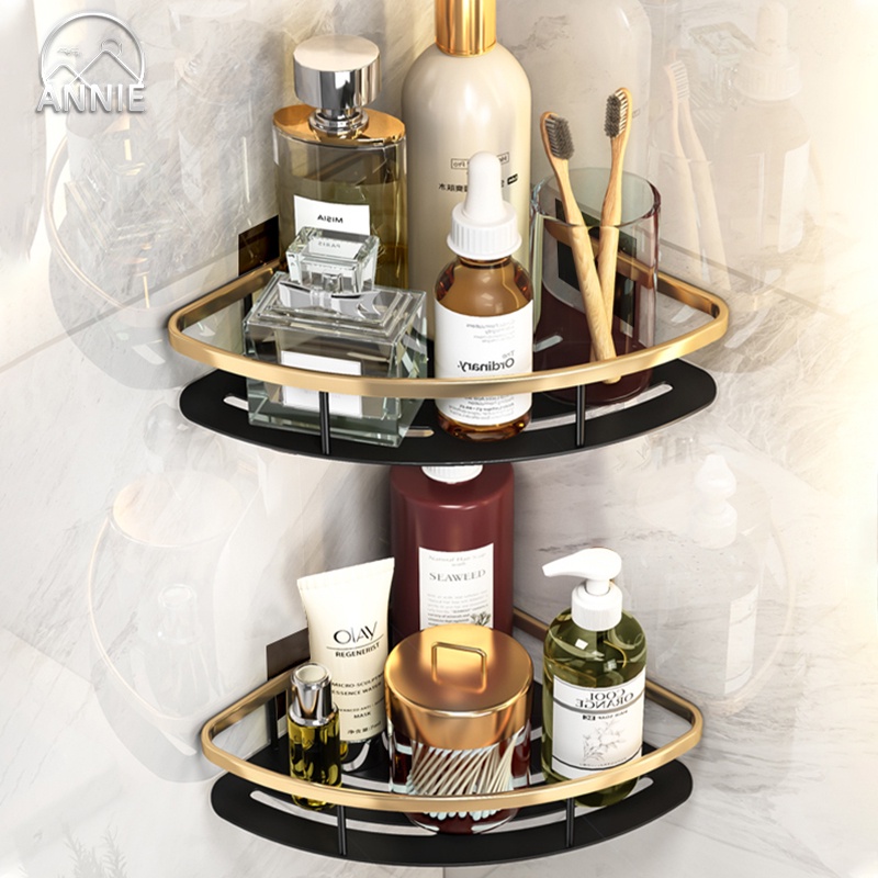 ANNIE Space Aluminum Bathroom Rack Bathroom Organizer Storage Shelf ...