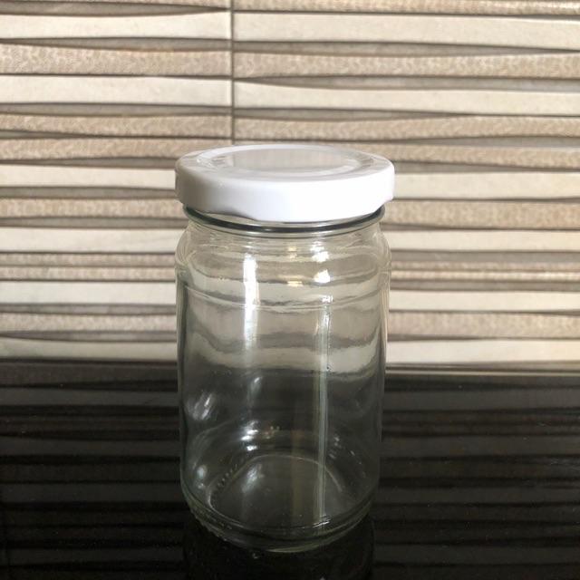 8oz/220ml Glass Jars M7177 (BOX OF 24PCS or 12PCS) with FREE plastic ...
