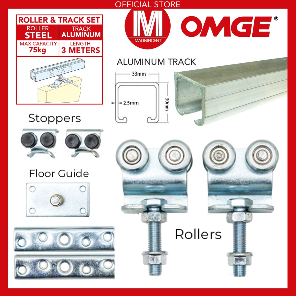 Heavy Duty Omge Hanger Roller and 3-meter Aluminum Door Track for ...