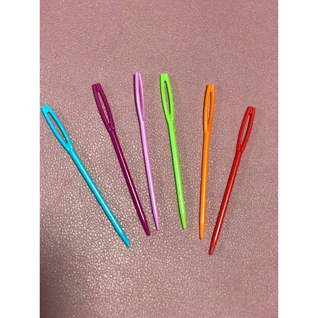 AYarn 6 pcs Large Eye Plastic Needle Crochet tool | Shopee Philippines