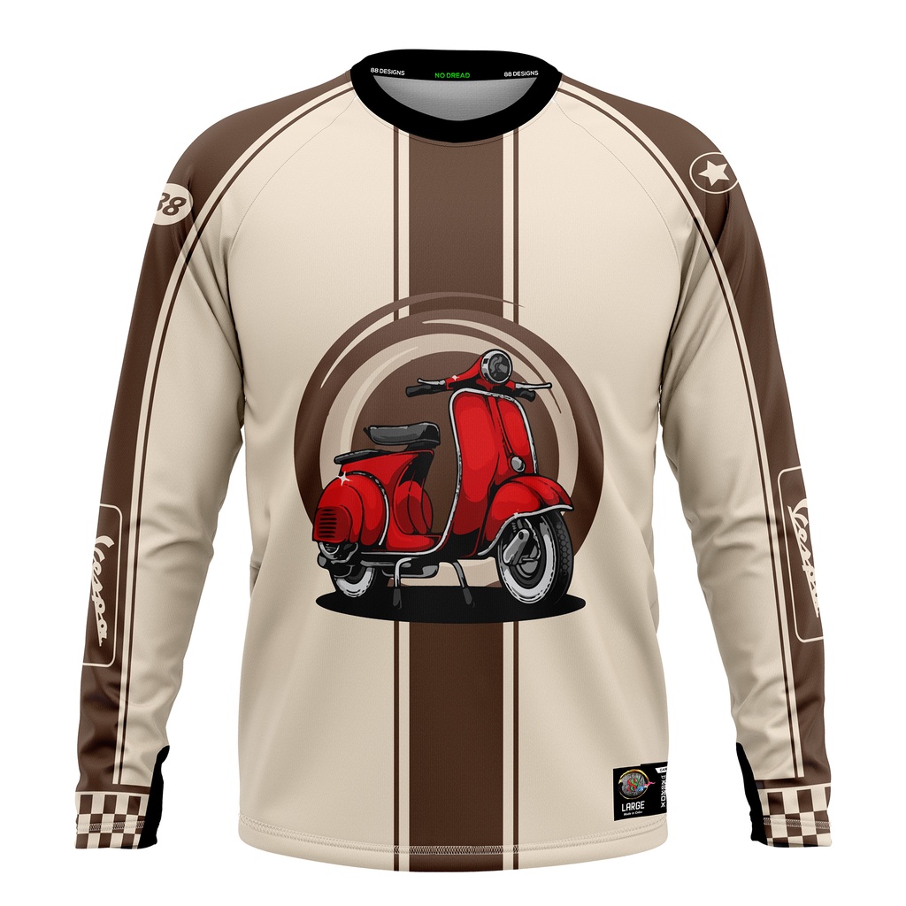Motor Cycle Jersey Long Sleeve for Men Drifit Bigsize Plain VESPA MOTORCYCLE FULL SUBLIMATION ...