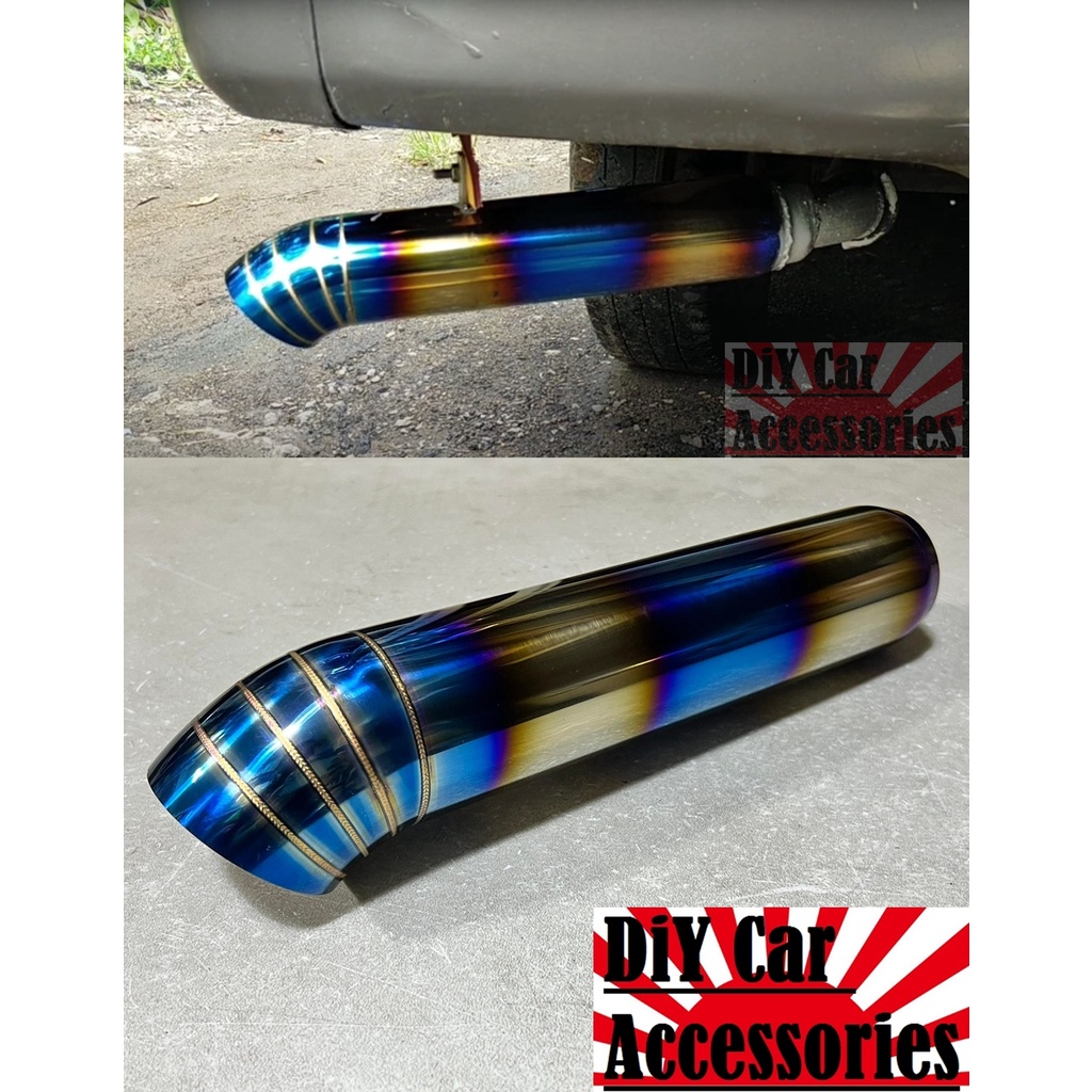 Muffler for Diesel Cars 2.5 inches inlet (Special Titanium Color ...