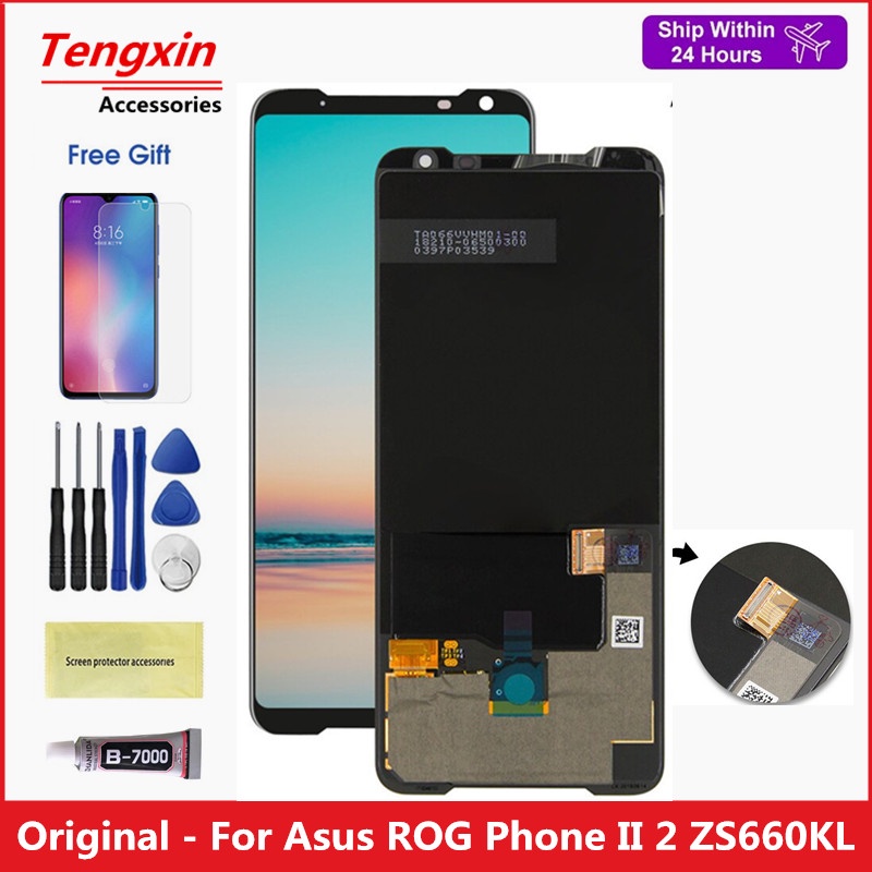 Original Amoled 6.59" LCD For Asus ROG Phone II 2 ZS660KL LCD Display ...