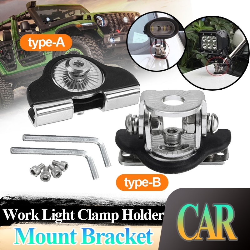 Stainless Steel Car Hood LED lighting side spot lights light bar Mount ...