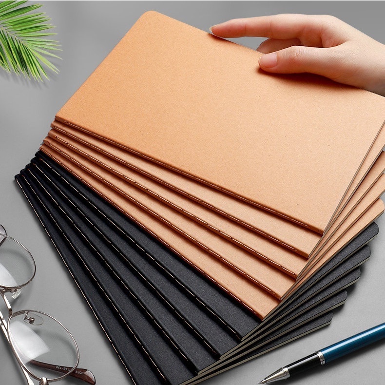 Four Style A5 Notebook 36 Sheets Black/Khaki Notebook Office School ...