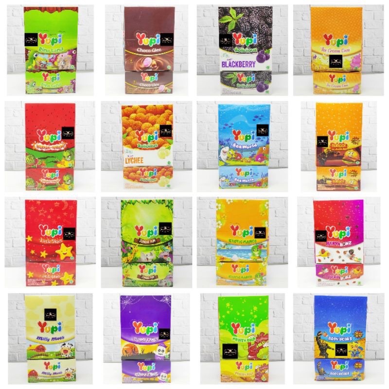 Yupi BOX - yupi Marshmallow Krunchy choco pie, burger, milly moos, dino ...