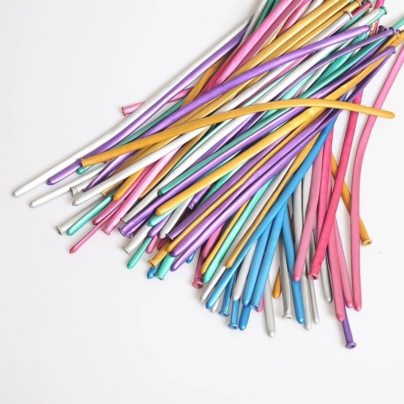 10pcs Metal Long Magic Woven Latex Balloon Metal Latex DIY Birthday ...