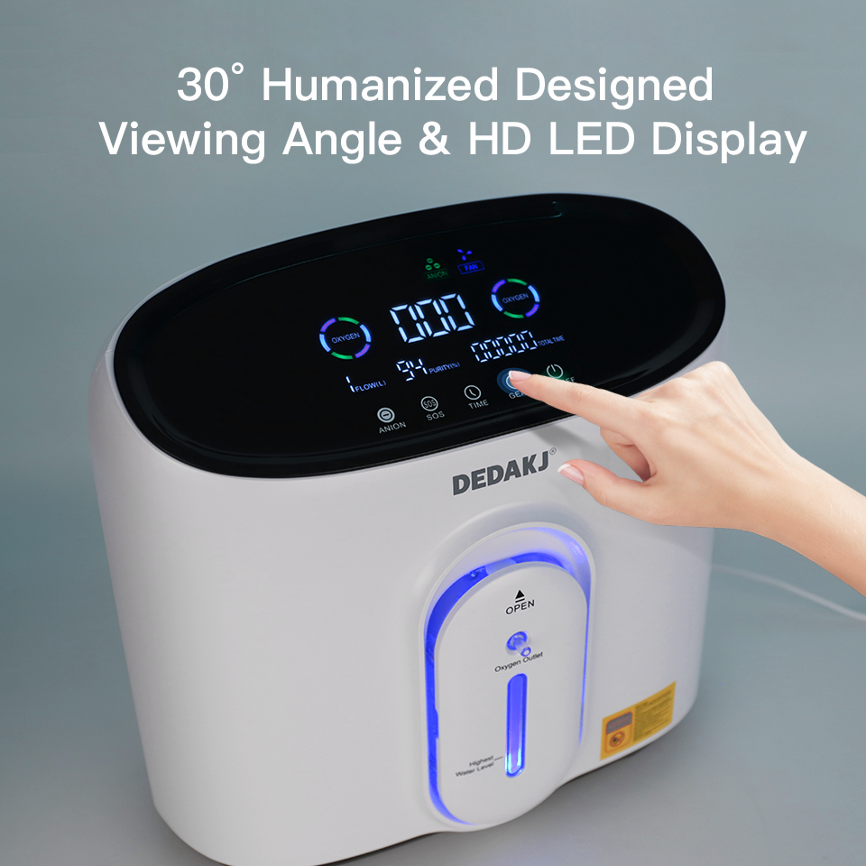 DE-Q1W 8L Home Care Oxygene Concentrator Portable Lightweight Nebulizer Low Operation Noise ...