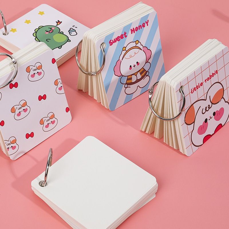 1Pcs Mini Pocket Vocabulary Notebook Binder Ring Easy Flip Memo Pads ...