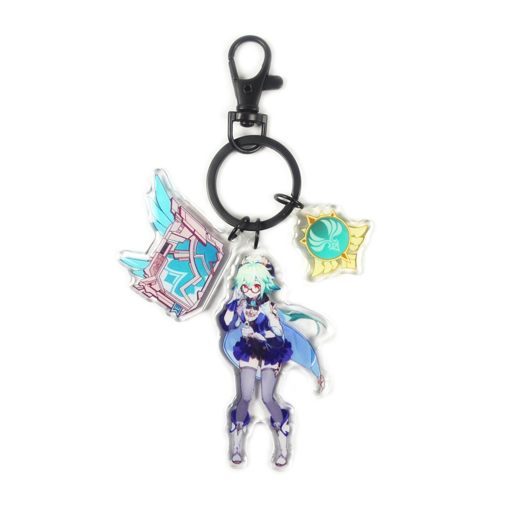 3 in 1 Genshin Impact Keychain Furina Wriothesley Character 3 in1 ...