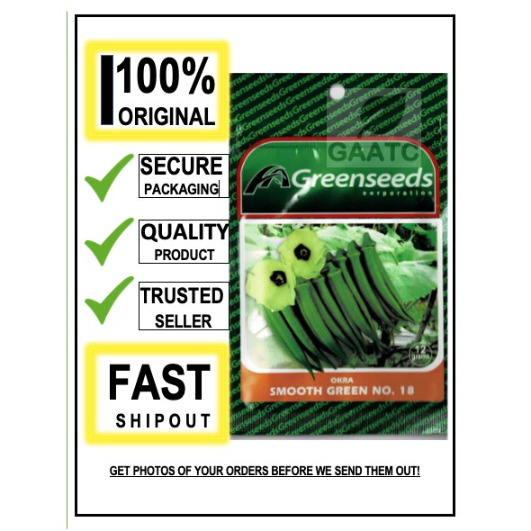 OKRA SMOOTH GREEN SACHET SEEDS BY GREENSEEDS | Shopee Philippines