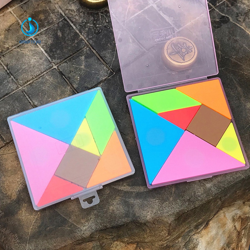 AMAR Plastic Tangram Puzzle Kids Adults Magnetic Tangram Brain Game Fine Craftsmanship for ...
