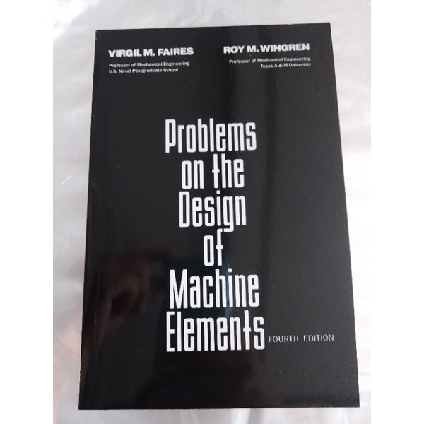 Problems on the Design of Machine Elements By:Faires | Shopee Philippines