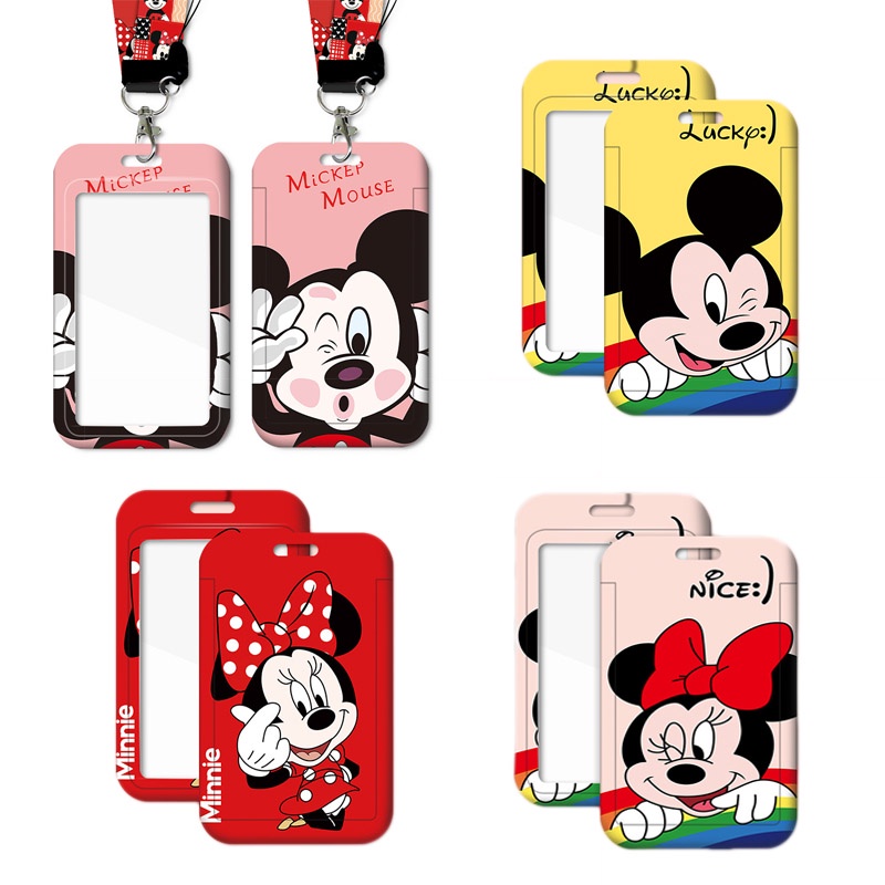 Mickey Mouse Children's Card Holder Cartoon Character Minnie Portable ...