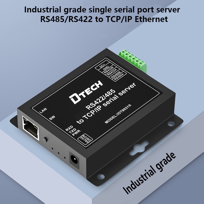 Single Port Serial Port to Ethernet Converter Adapter RS422 RS485 to ...