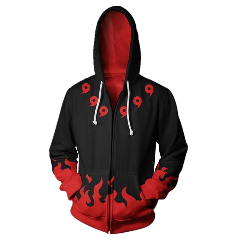 Hot Anime Naruto 3D Zip Jackets Cosplay Costumes Men Hoodies ...