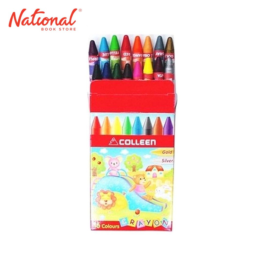 Colleen Classic Crayon 16 Colors With Silver And Gold Color | Shopee ...