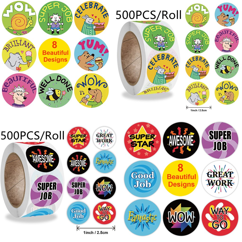 Reward Stickers with Cute Monster Teacher Motivational Incentive ...