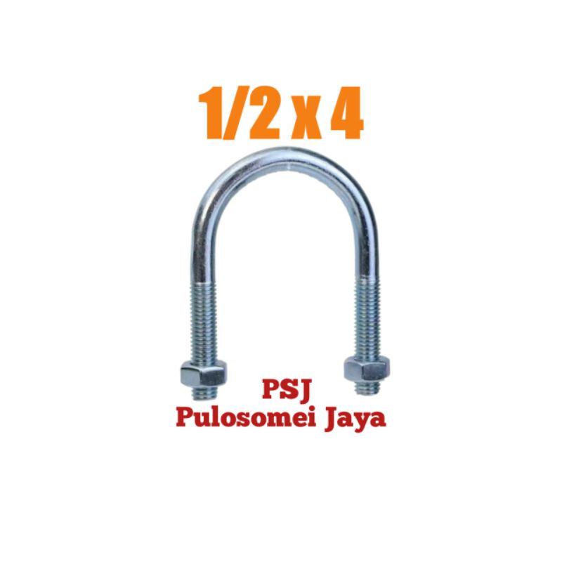 U Bolt 1/2x4/U Clamp 1/2x4/pipe Clamp 1/2x4 | Shopee Philippines