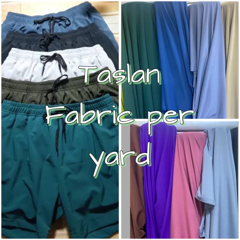 Taslan Fabric per yard | Shopee Philippines