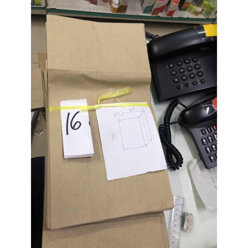 Supot 16 100pcs 7.5x15x4.5 Brown Paper Bags | Shopee Philippines