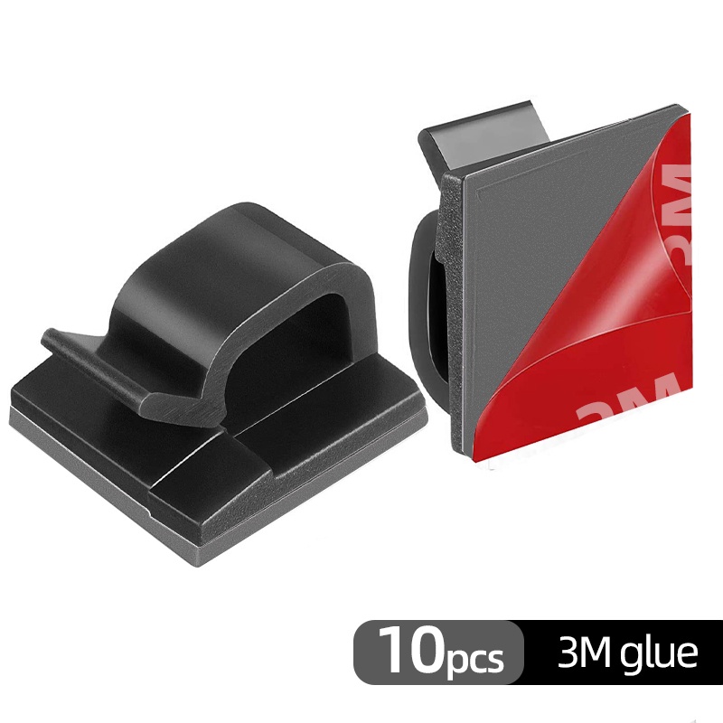 ACCEZZ 10/20/50pcs 3M Self-adhesive USB Cable Clips Desktop Wire ...