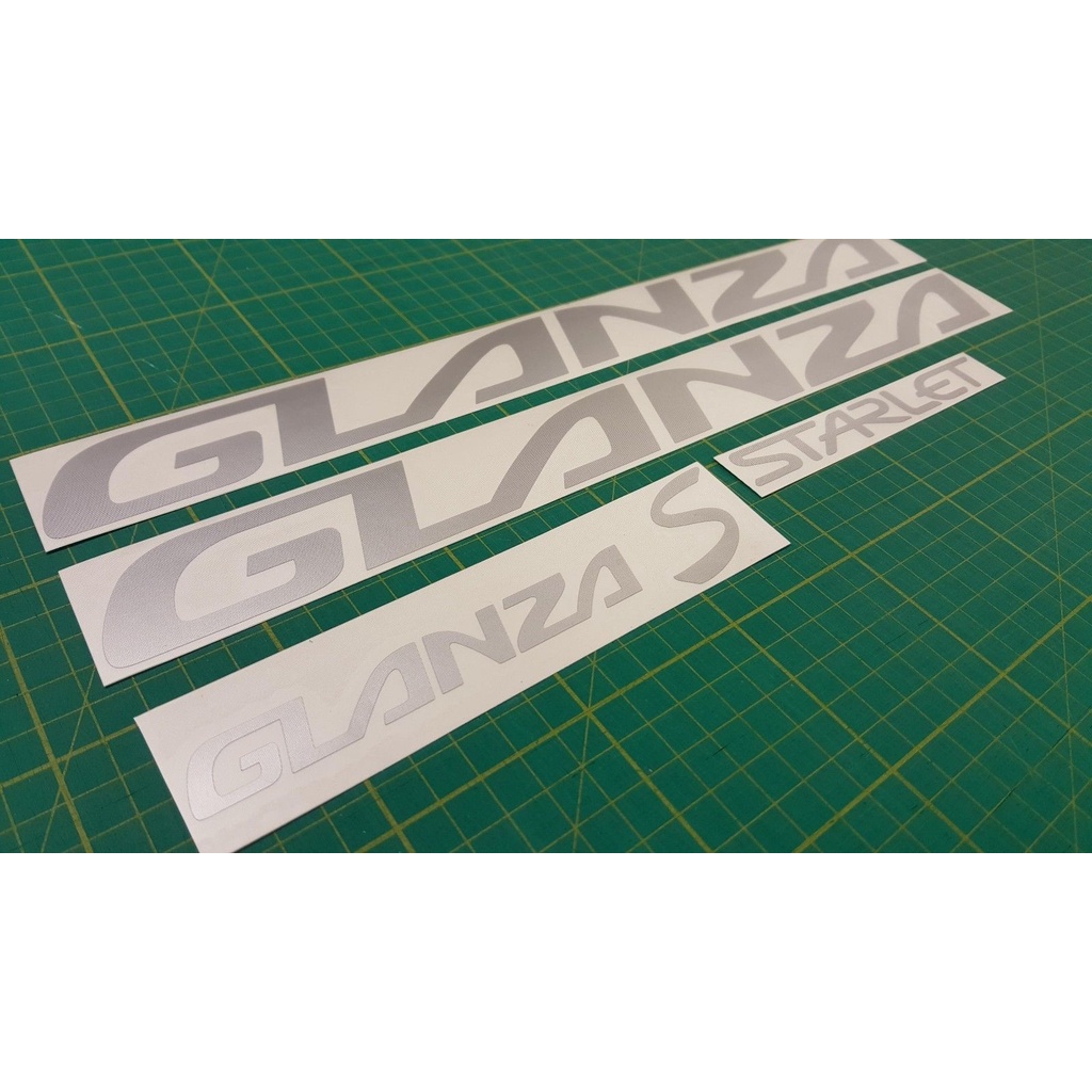 1Set Toyota Starlet Glanza S 5 replacement Stickers Vinyl Decals Set ...