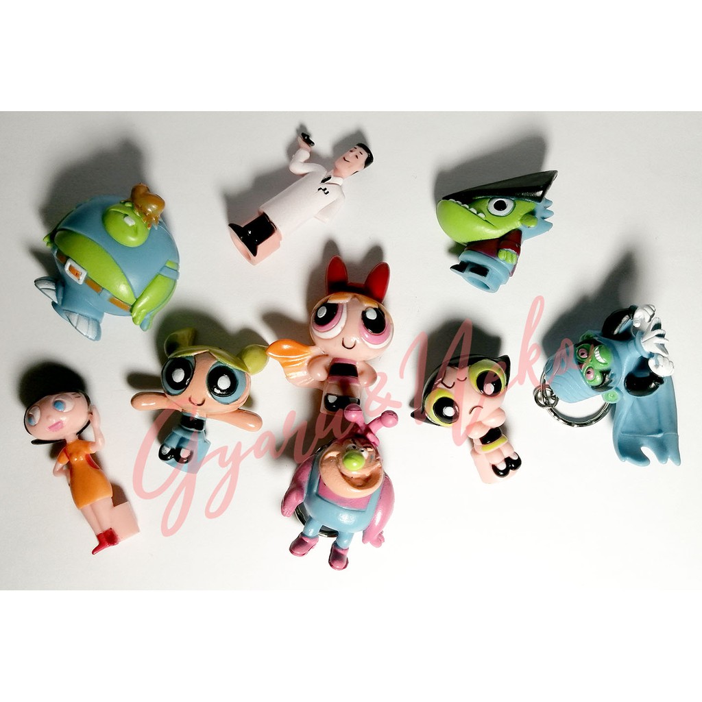 Powerpuff Girls set of 9 pencil topper and keychain | Shopee Philippines