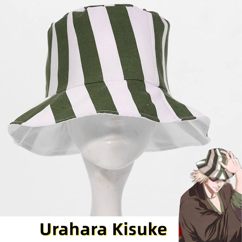 AG Anime Bleach Urahara Kisuke Cosplay Hat Green dome white Cap Bucket ...