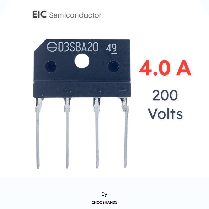 D3SBA20 4A 200V Diode Bridge Rectifier EIC Semiconductors | Shopee ...