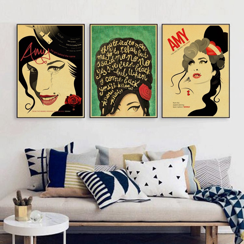 Classical Home Decor Amy Winehouse Music Singer Star Pop retro posters ...