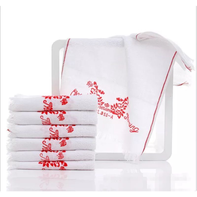 White cotton good morning back towel,face towel,hand towel ...
