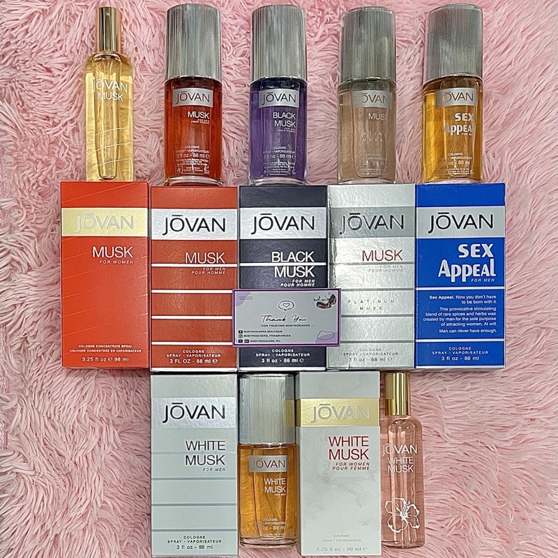 Authentic Jovan Musk for Men & Women, Black Musk & White Musk Men ...