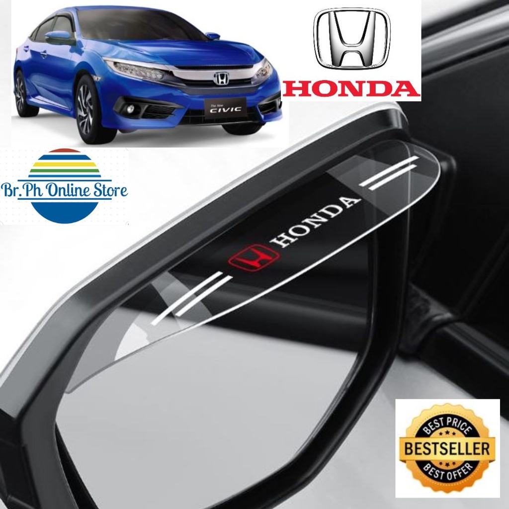 NEW ARRIVAL 2PCS HONDA Car Rear View Mirror Rain Cover Side Eyebrow ...