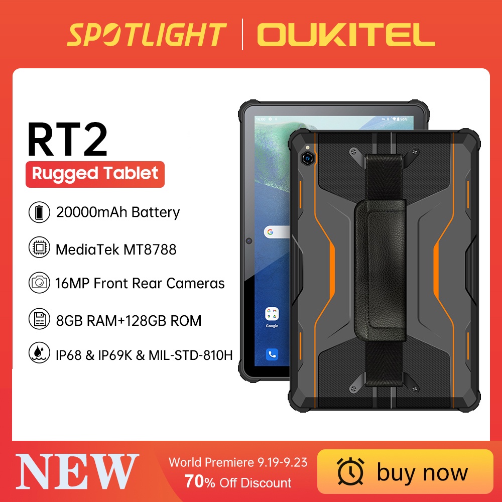 In Stock Oukitel RT2 Rugged Tablet 10.1"FHD+ 20000mAh 8GB+128GB Android ...